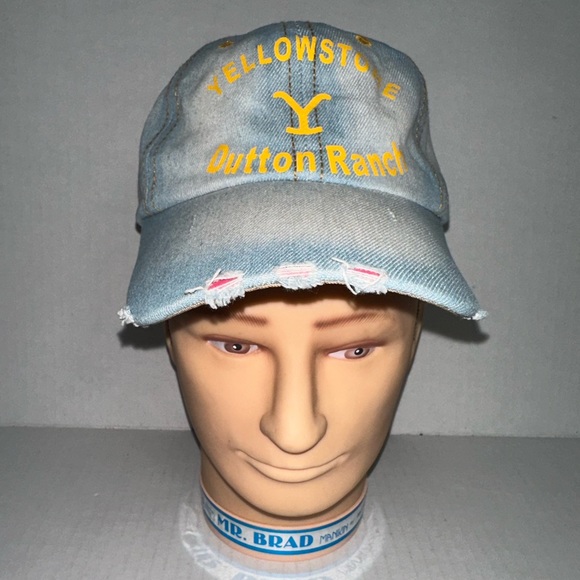 Source Unknown | Accessories | Yellowstone Dutton Ranch Blue Denim Cap ...